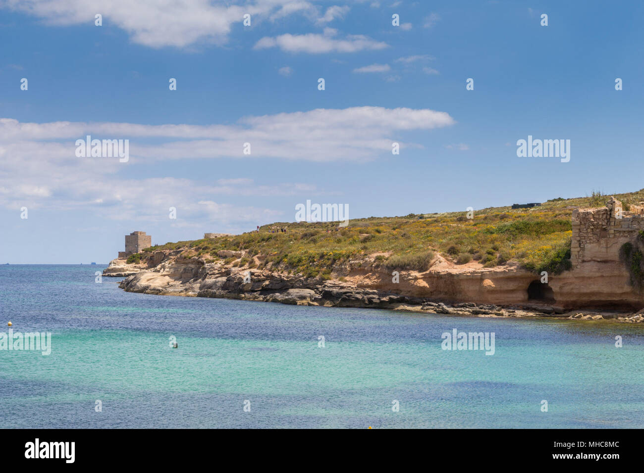 White cliffs coast malta hi-res stock photography and images - Alamy