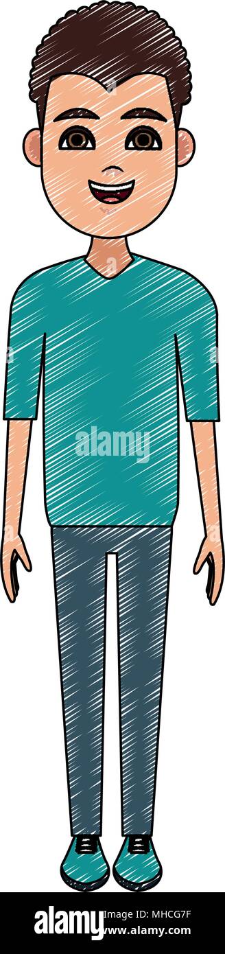 Young man cartoon scribble Stock Vector Image & Art - Alamy