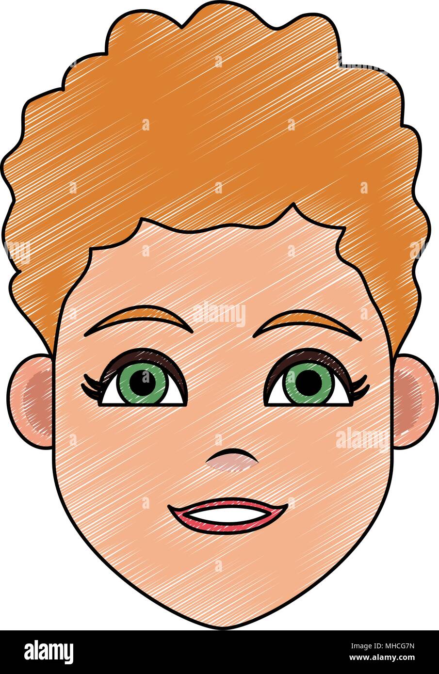 Young woman face cartoon scribble Stock Vector Image & Art - Alamy