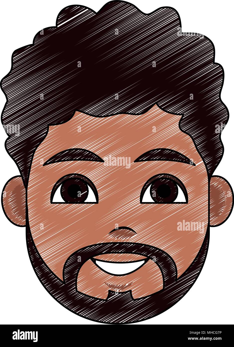Man face cartoon scribble Stock Vector Image & Art - Alamy