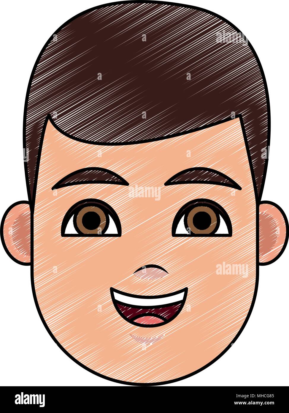 Man face cartoon scribble Stock Vector Image & Art - Alamy