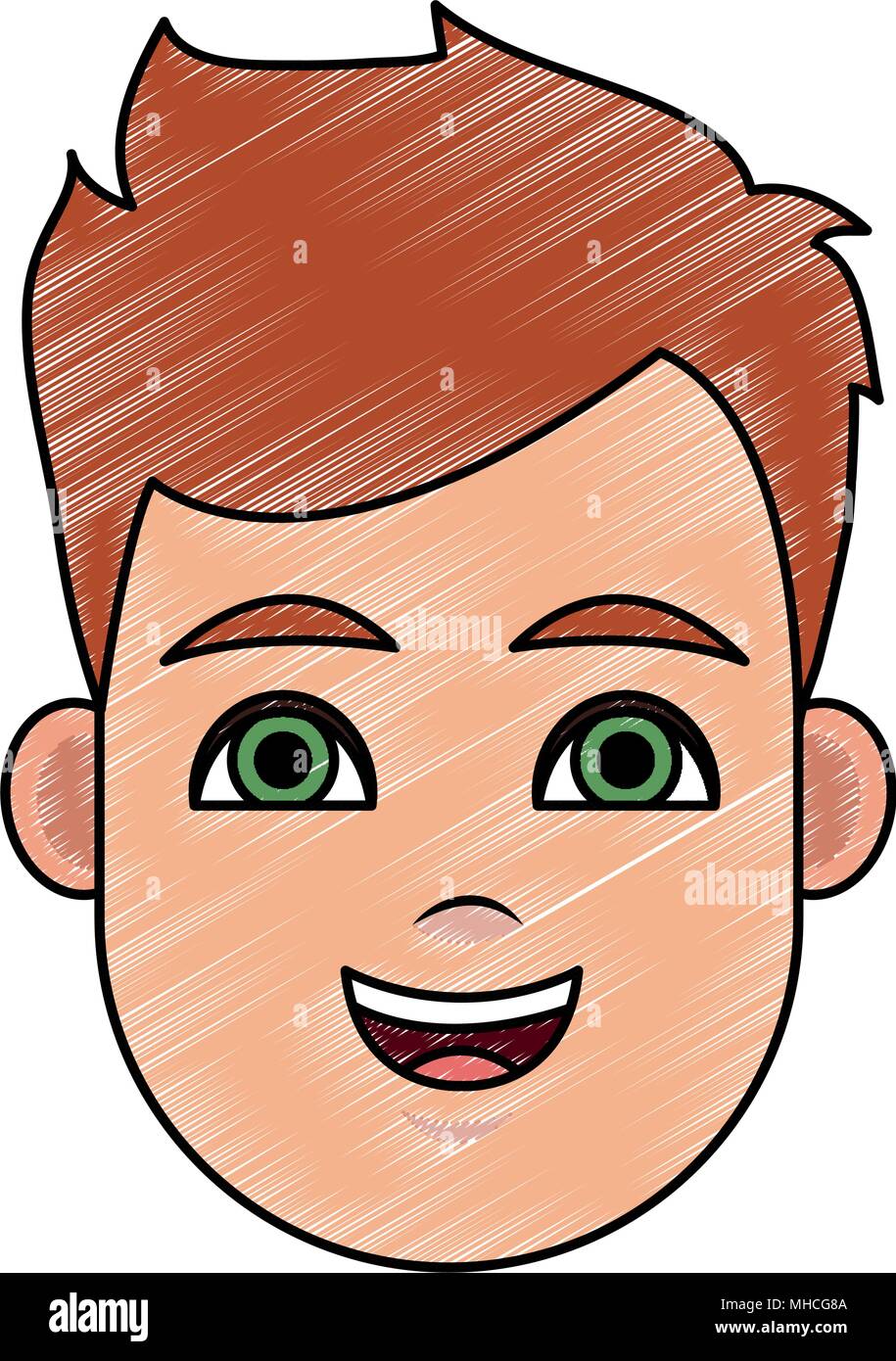 Man face cartoon scribble Stock Vector Image & Art - Alamy
