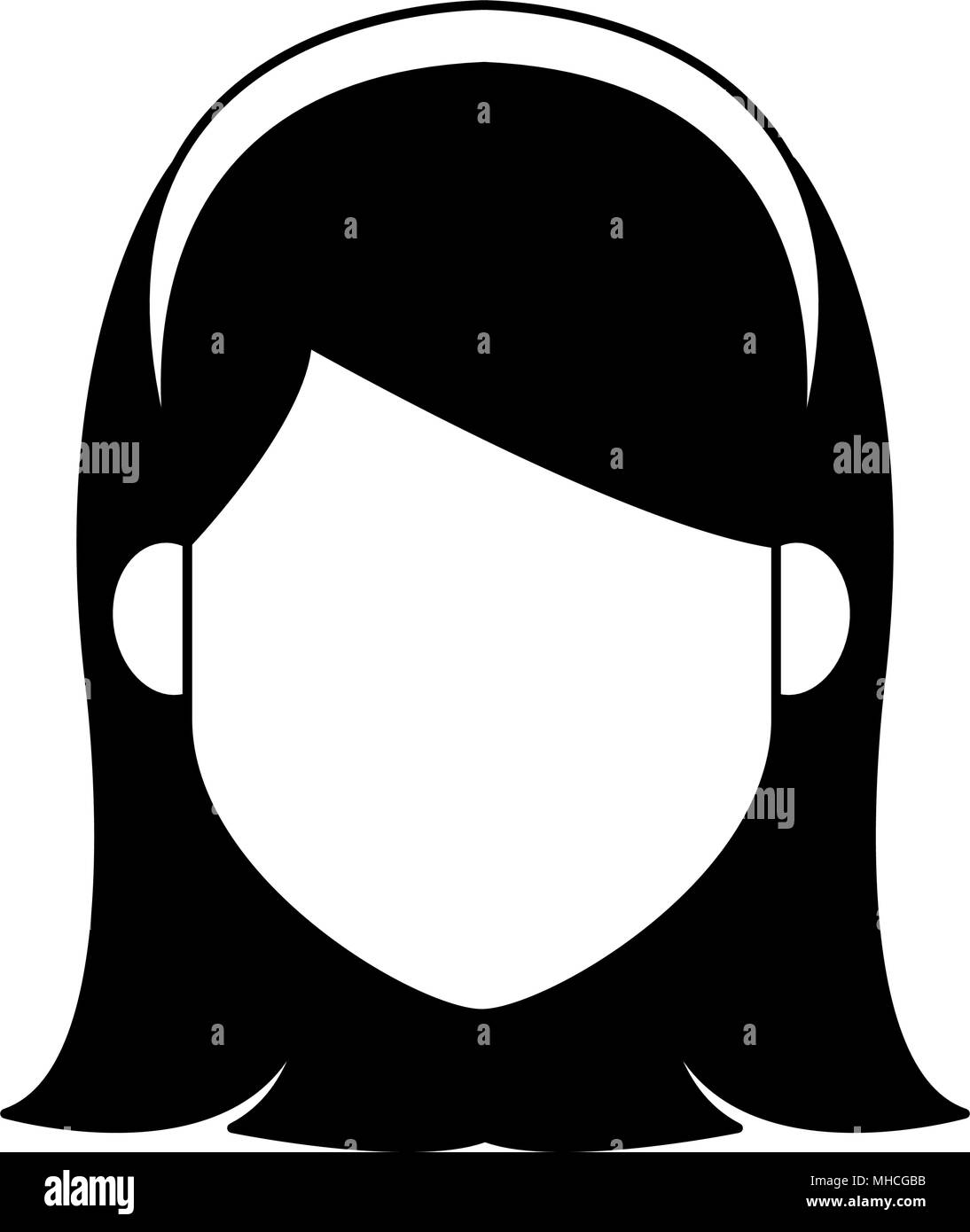 woman faceless cartoon on black and white Stock Vector Image & Art - Alamy