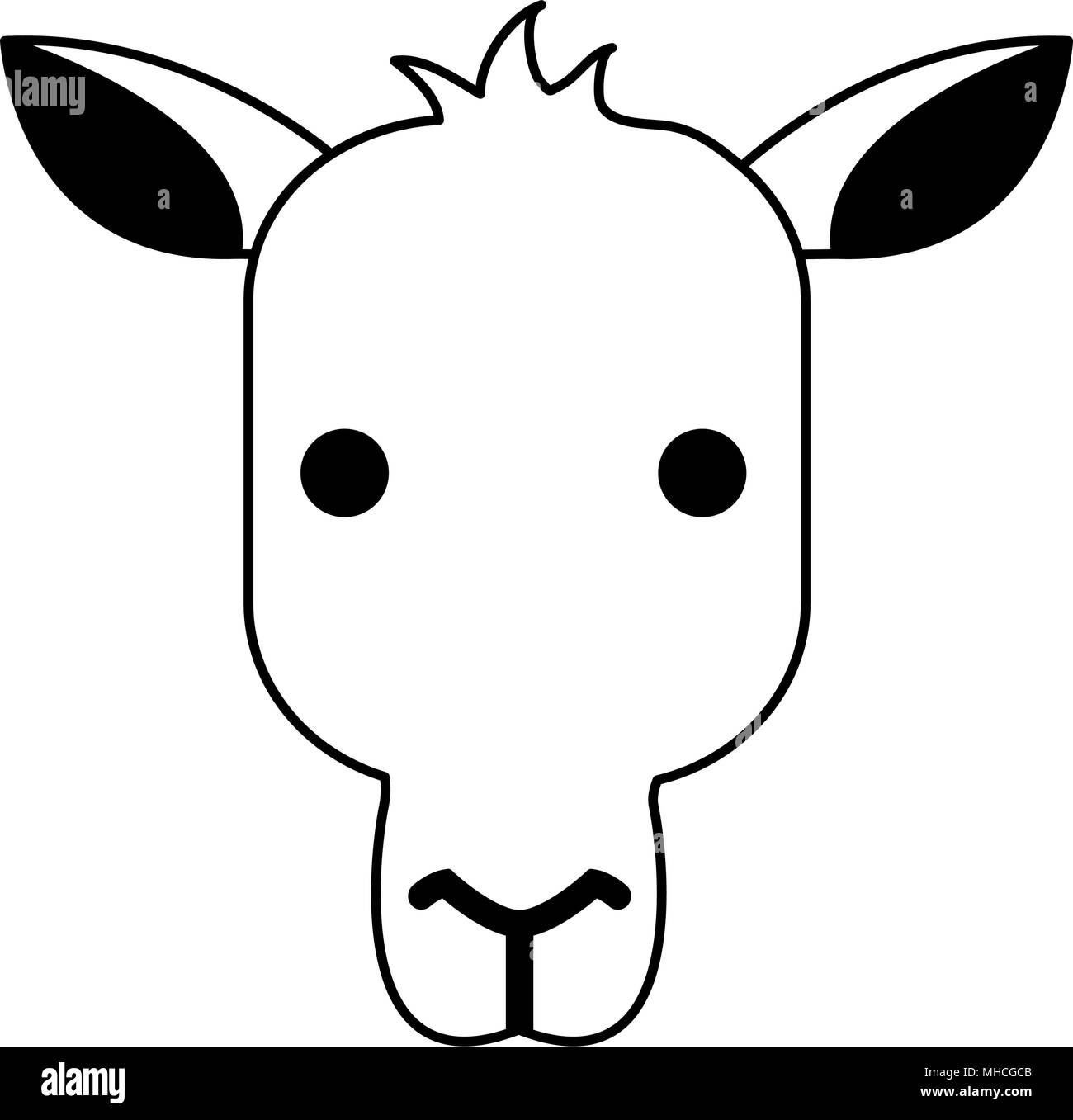 Baby bison wild animal on black and white Stock Vector Image & Art - Alamy