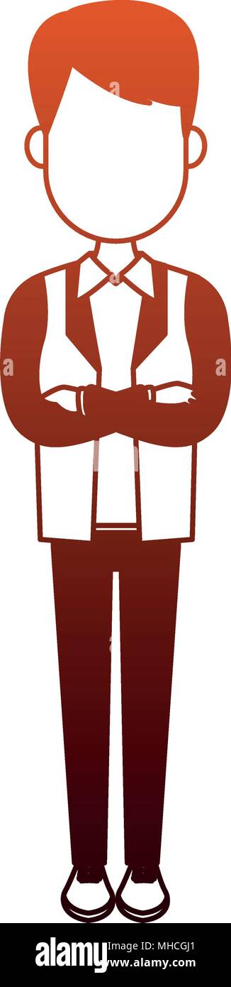 Profile man on red Stock Vector Images - Alamy