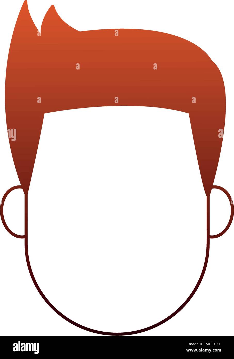 Man faceless cartoon on red lines Stock Vector Image & Art - Alamy