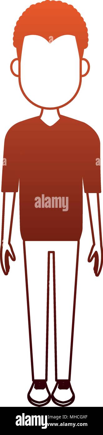 Young man cartoon on red lines Stock Vector Image & Art - Alamy