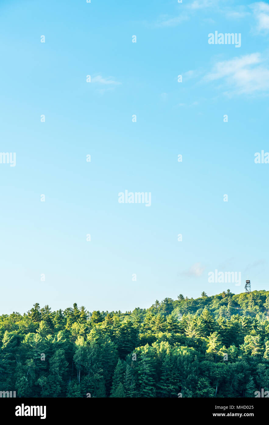 Big open blue sky with soft early evening cast of light, ethereal ...