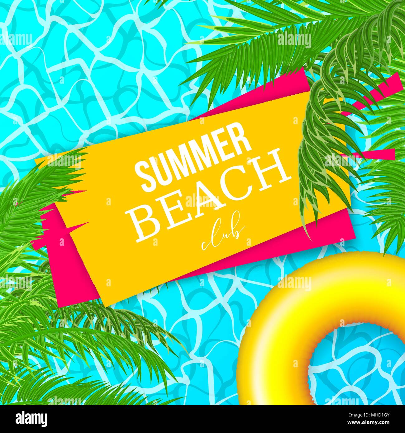 Summer water pool waves poster Stock Vector Image & Art - Alamy