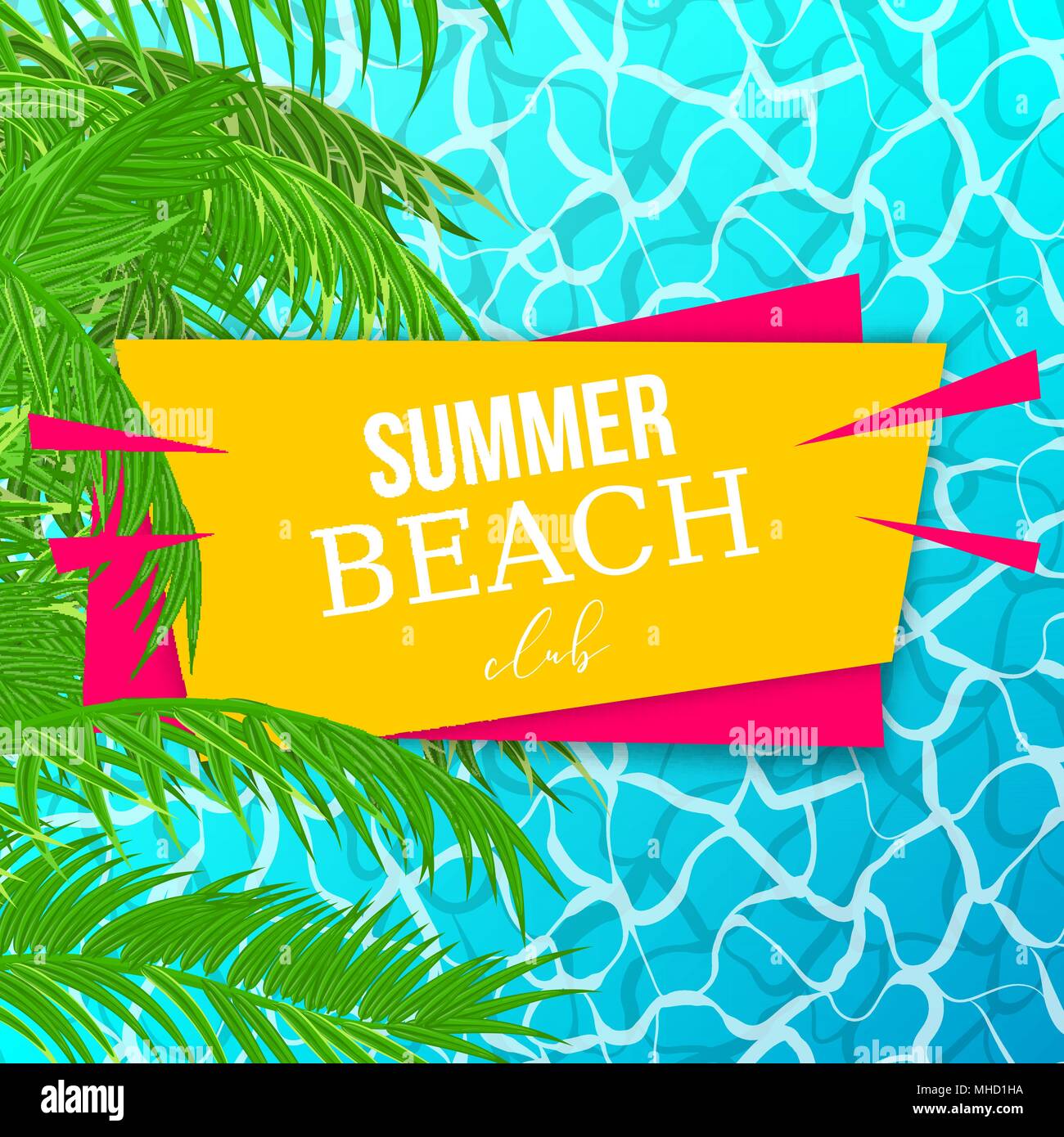 Summer water pool waves poster Stock Vector Image & Art - Alamy