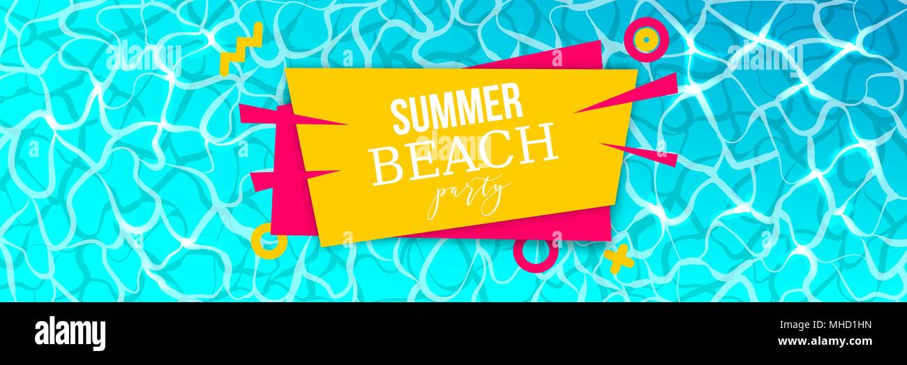 Summer water pool waves poster Stock Vector Image & Art - Alamy