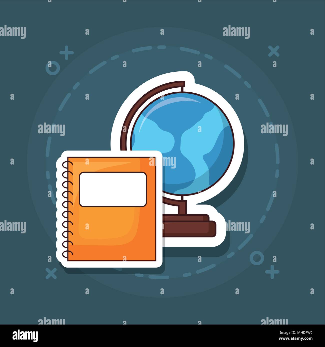 geography tool and over background, colorful design. vector ...