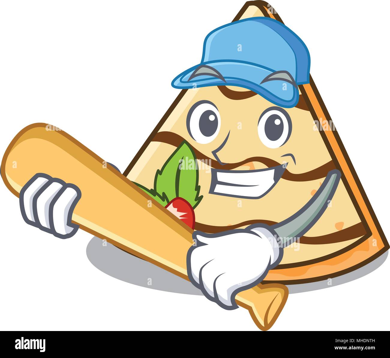 Playing baseball crepe character cartoon style Stock Vector Image & Art ...