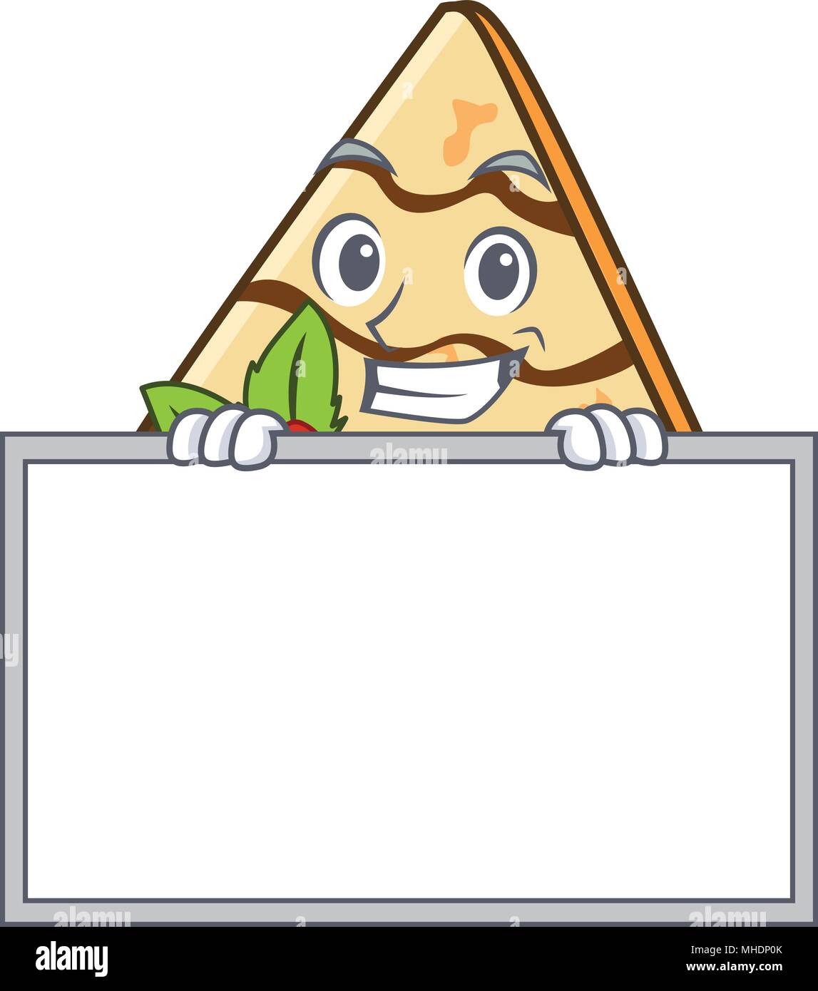 Grinning with board crepe character cartoon style Stock Vector Image ...