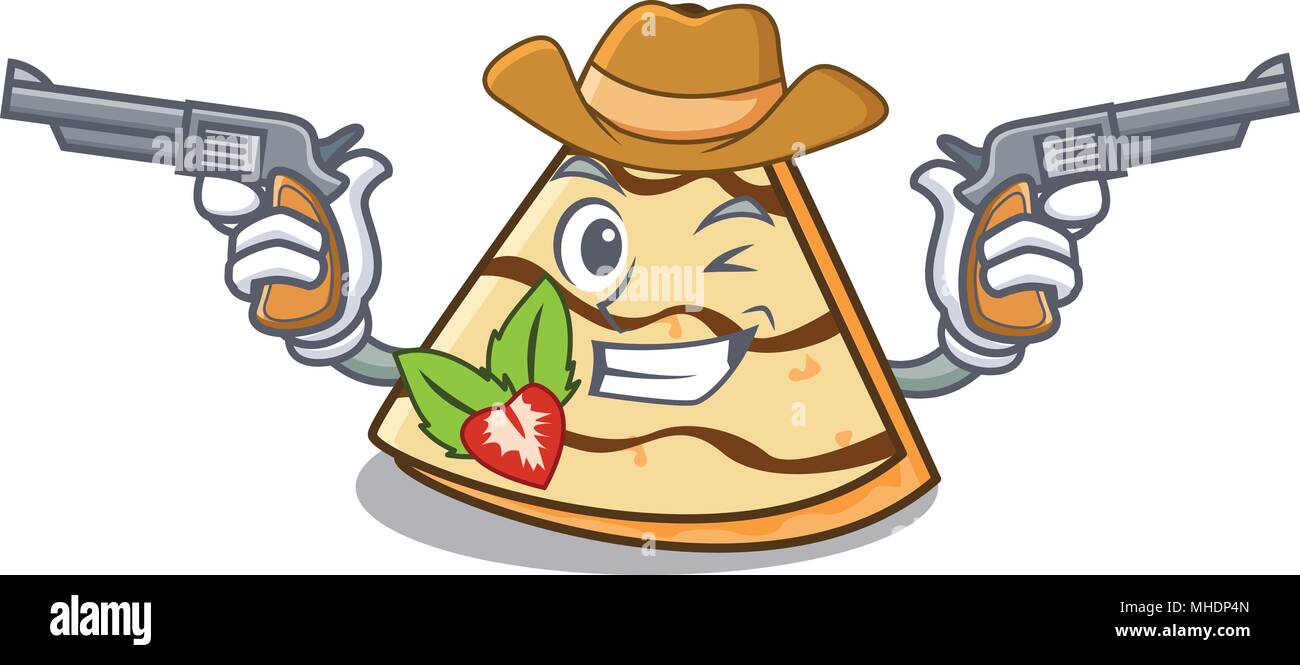 Cowboy crepe character cartoon style Stock Vector Image & Art - Alamy