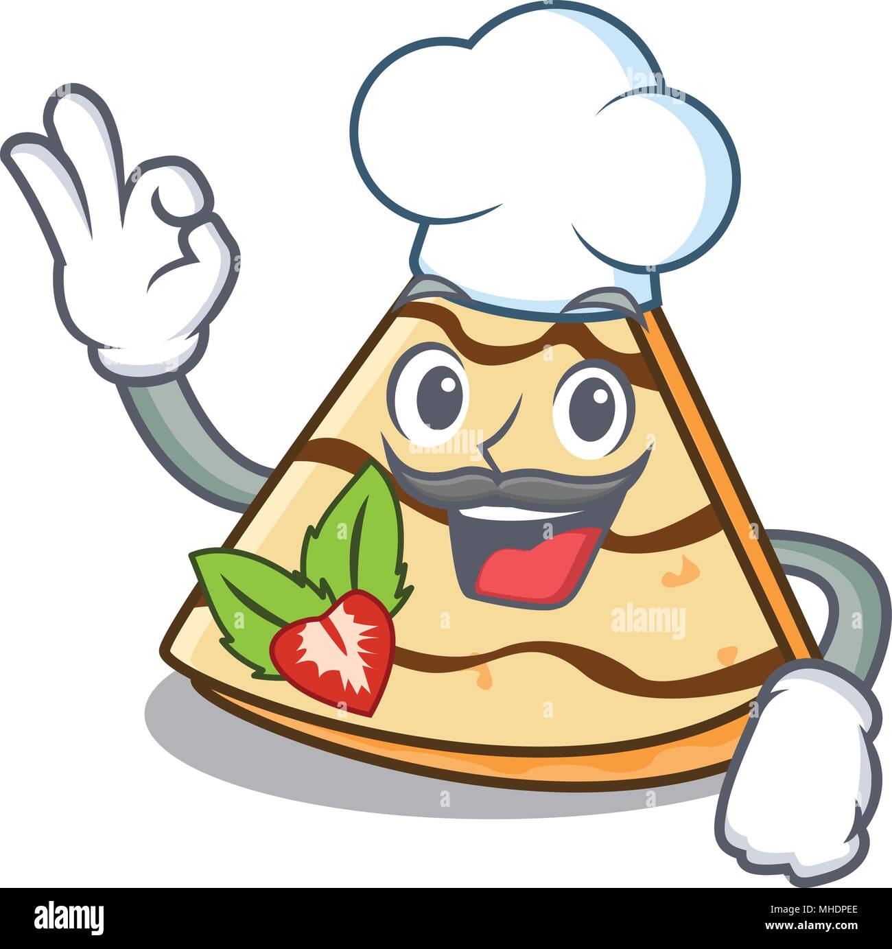 Chef crepe character cartoon style Stock Vector Image & Art - Alamy