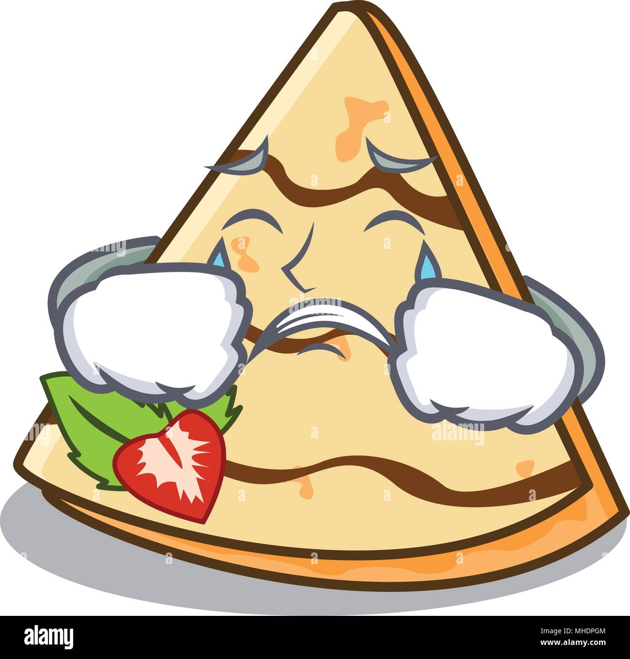 Crying crepe mascot cartoon style Stock Vector Image & Art - Alamy
