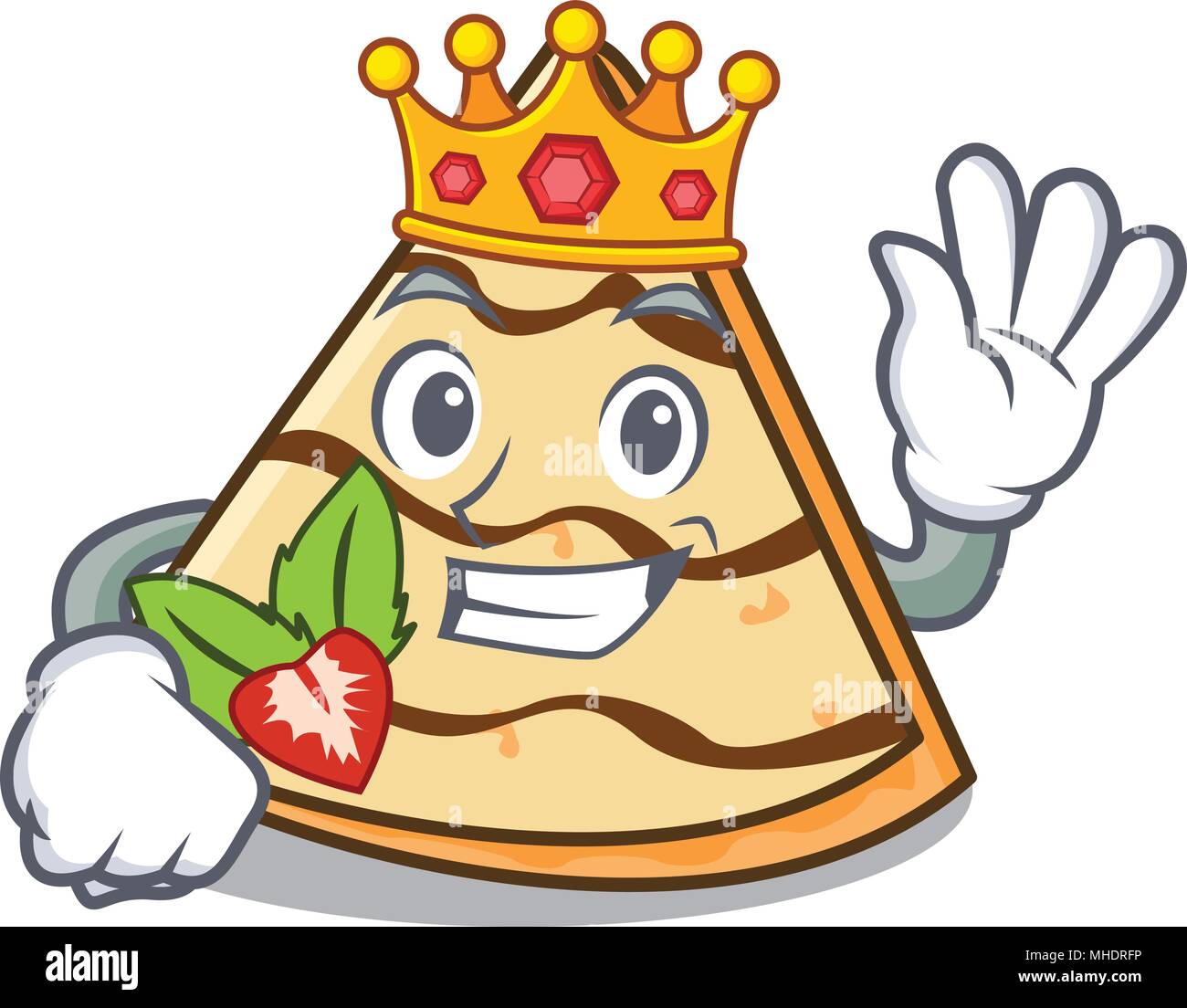 King crepe mascot cartoon style Stock Vector Image & Art - Alamy