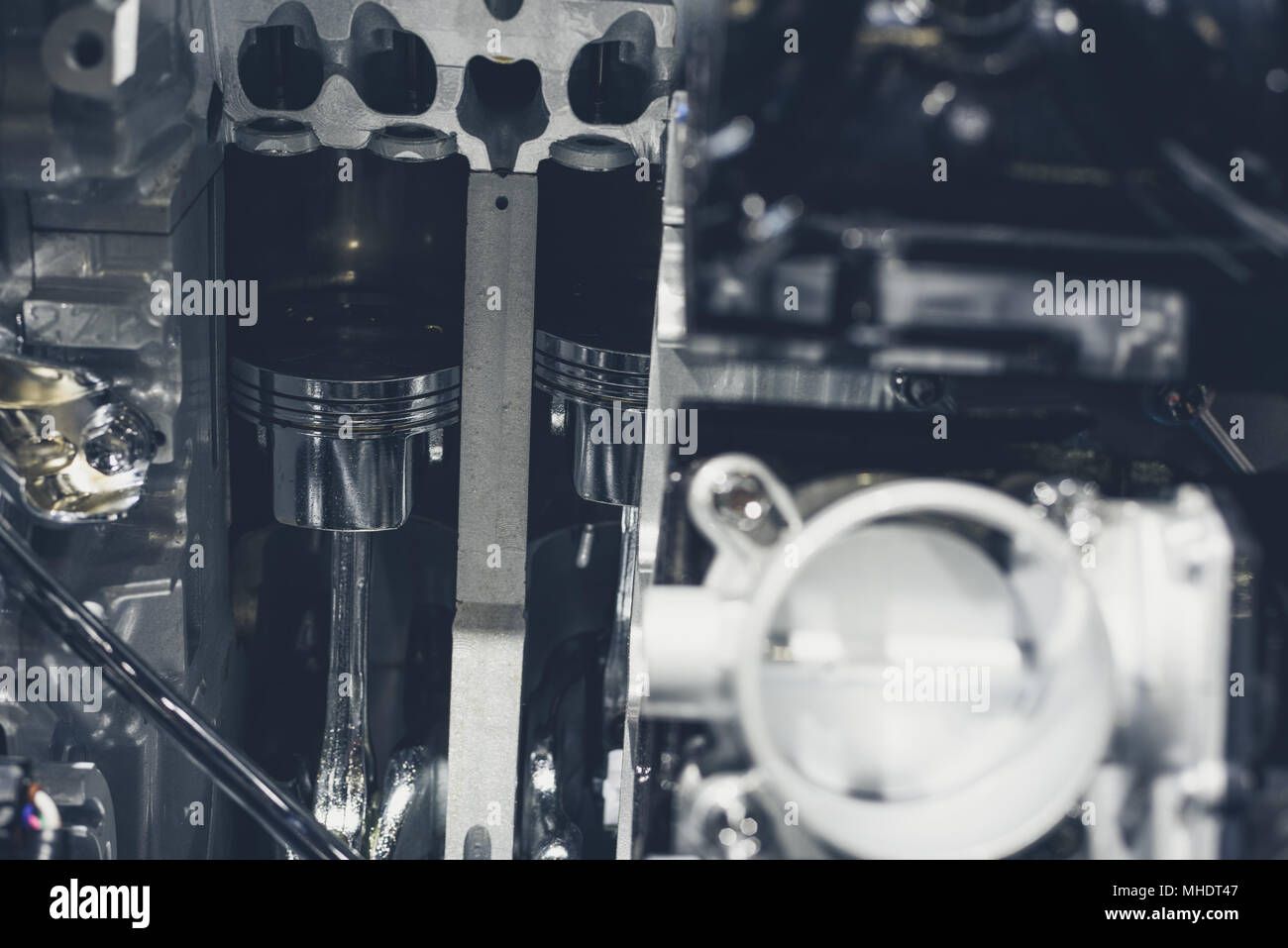 Close up shot of car engine for background Stock Photo - Alamy