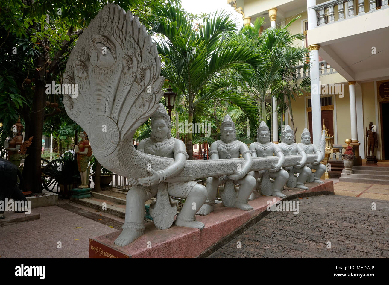 Wat Botum (Wat Botumvatey), Phnom Penh city, Cambodia Stock Photo - Alamy