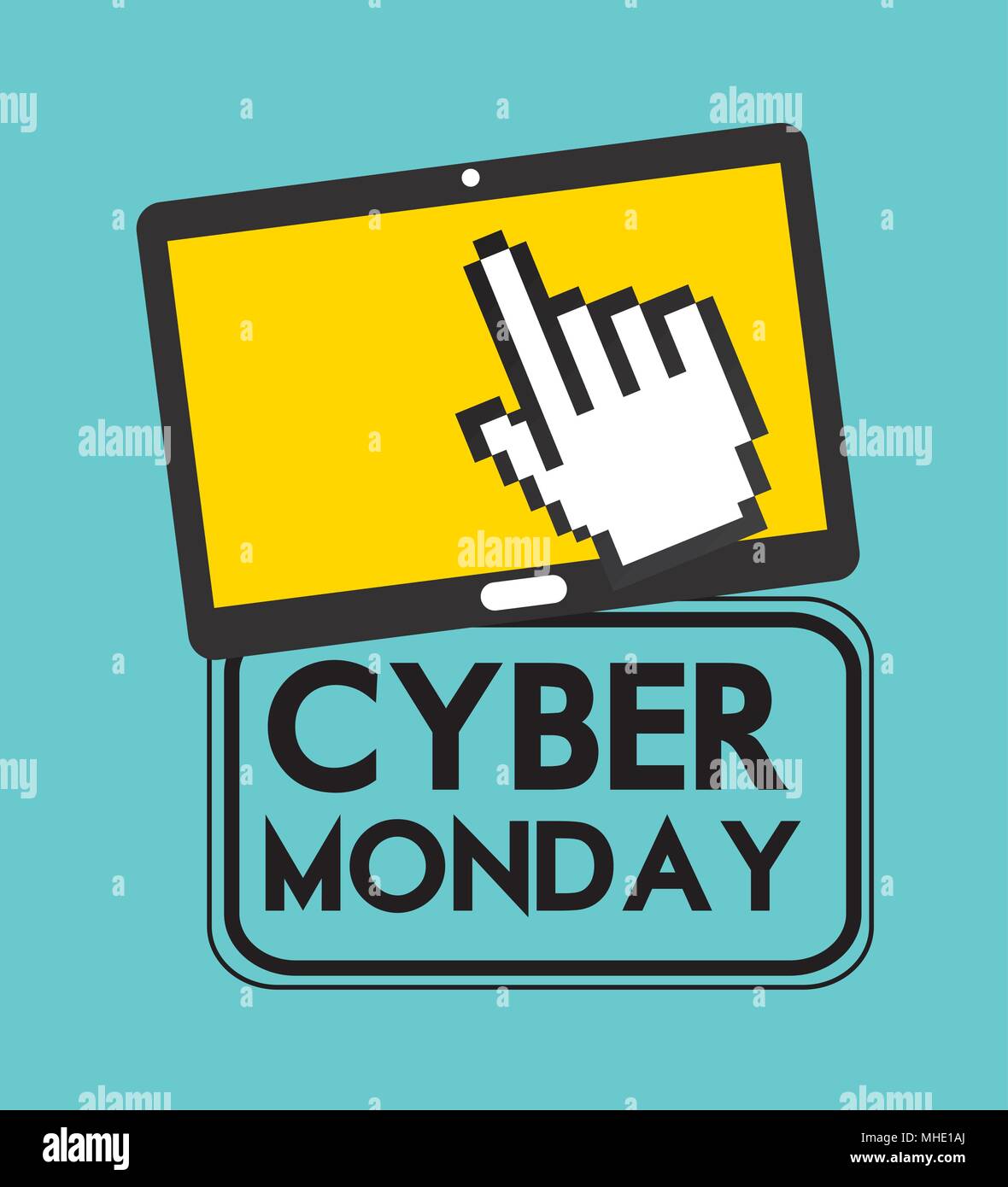 Cyber monday promotion hand Stock Vector Images - Alamy