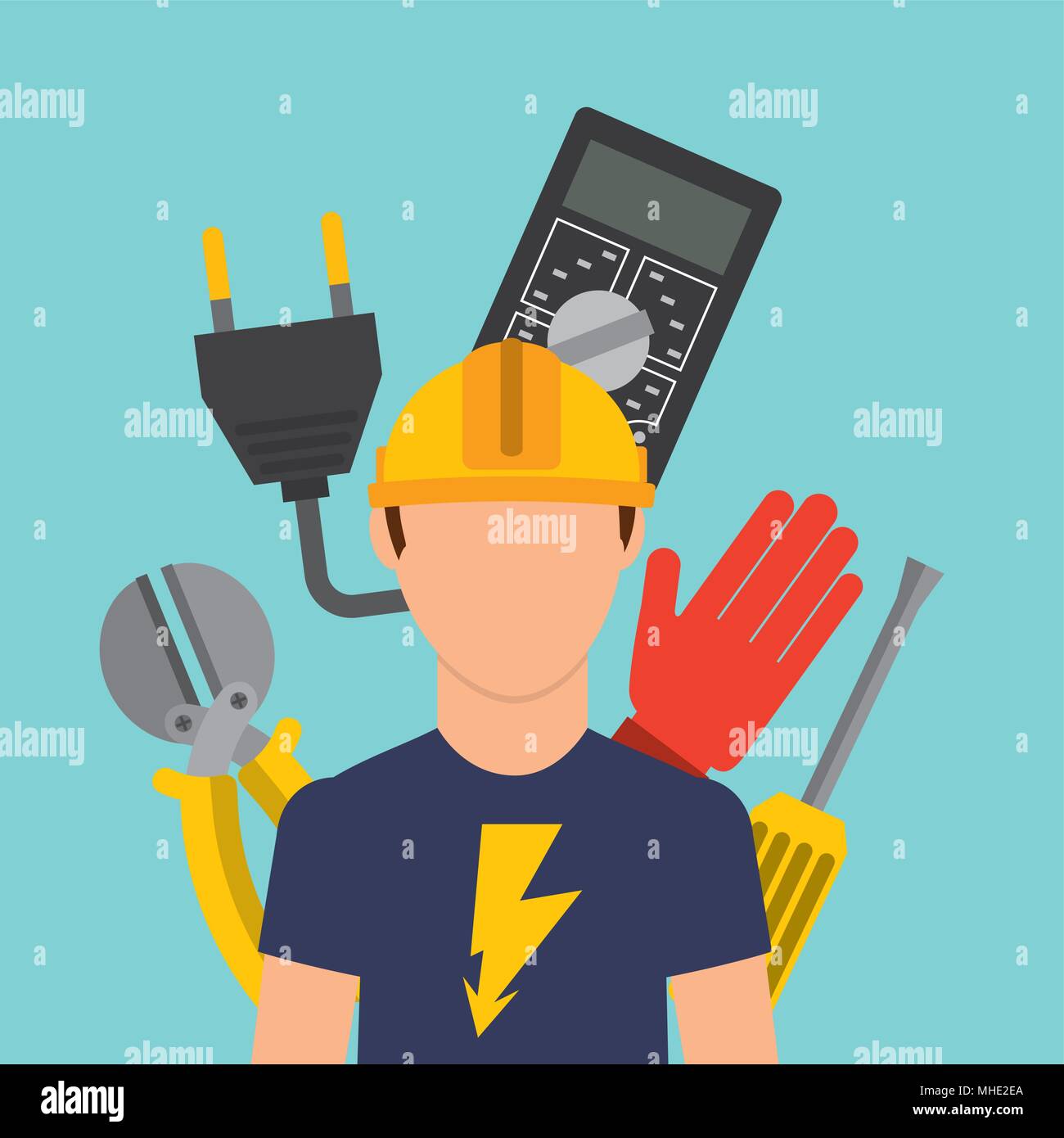 electrician concept Stock Vector Image & Art - Alamy