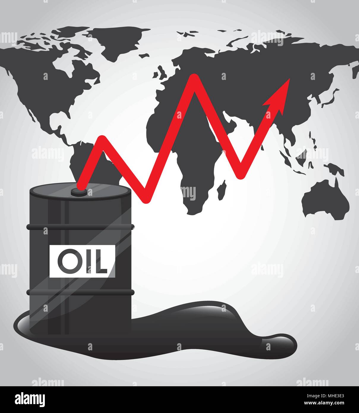 Petroleum price arrow splash Stock Vector Images - Alamy