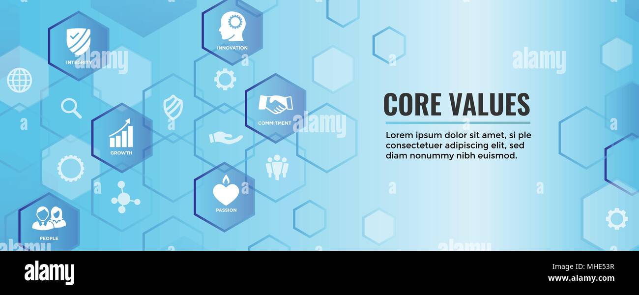 Core Values Outline Icon with person and collaborating / thinking ideas ...