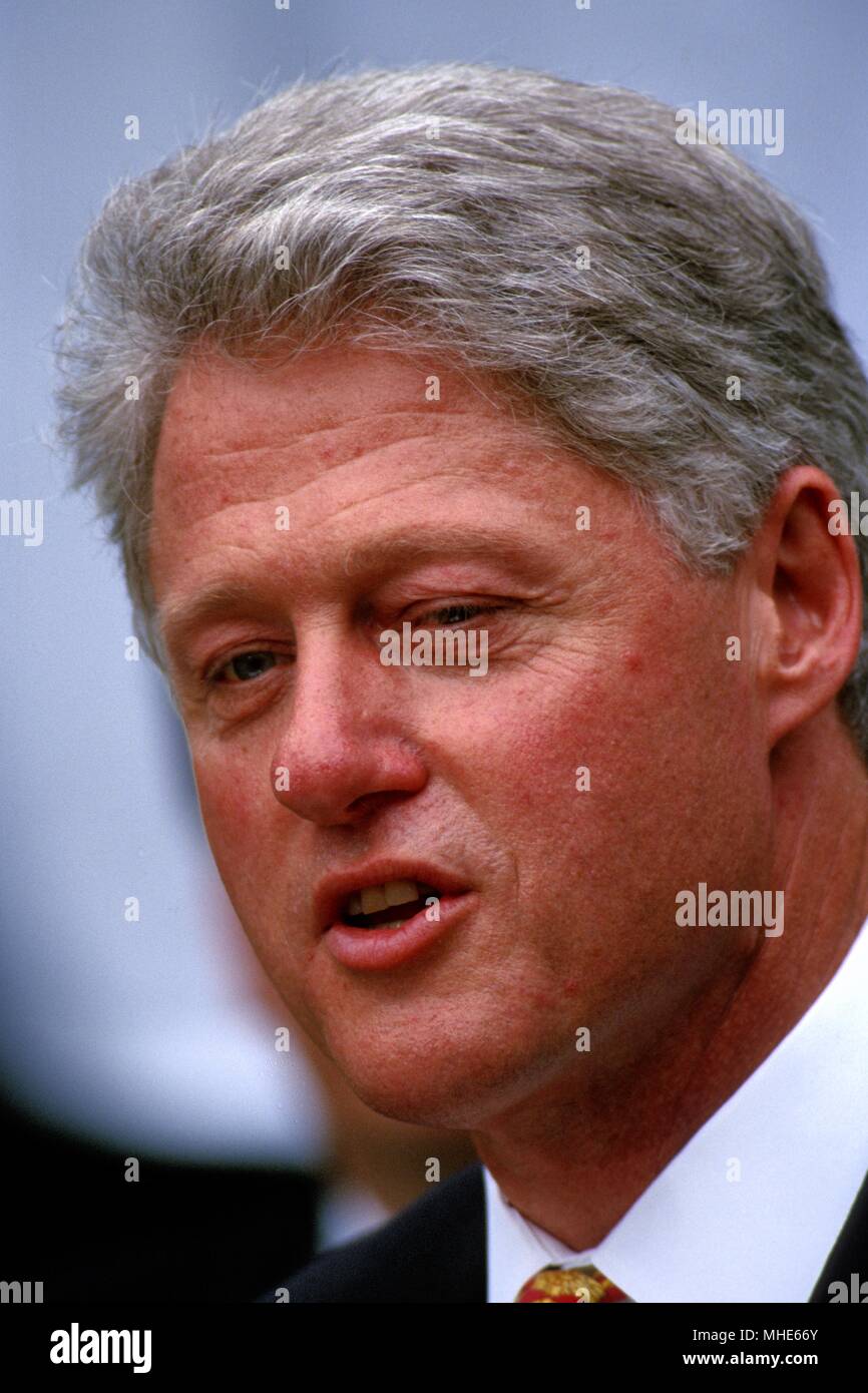 Washington, DC. 1996 President William Jefferson Clinton during Rose ...