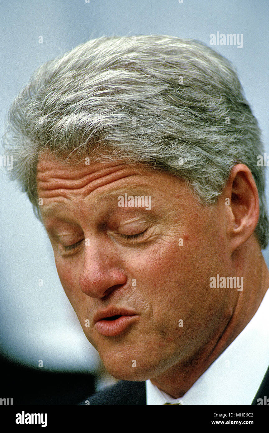 Washington, DC. 1996 President William Jefferson Clinton during Rose ...
