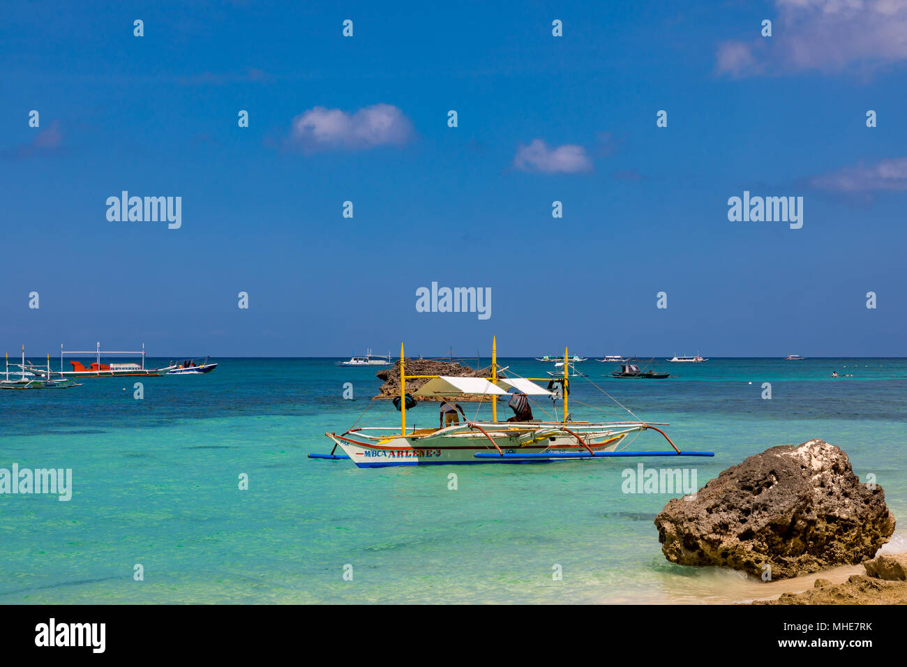 Boracay Philippines April 06, 2018 Diniwid Beach Stock Photo - Alamy