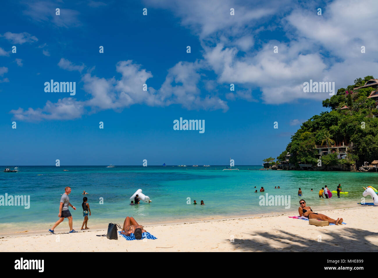 Boracay Philippines April 06, 2018 Diniwid Beach Stock Photo - Alamy