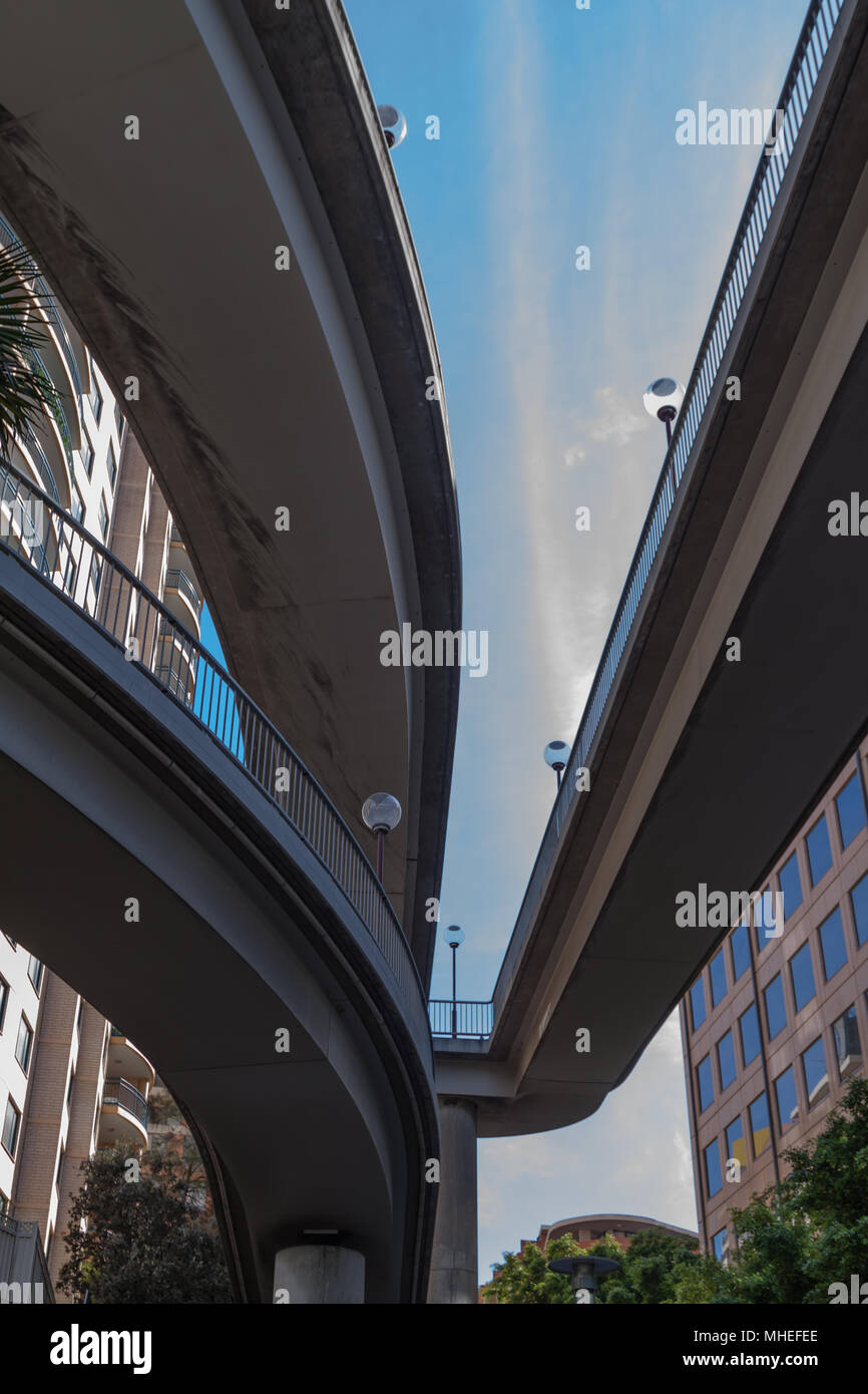 Walkways as seen from below Stock Photo - Alamy