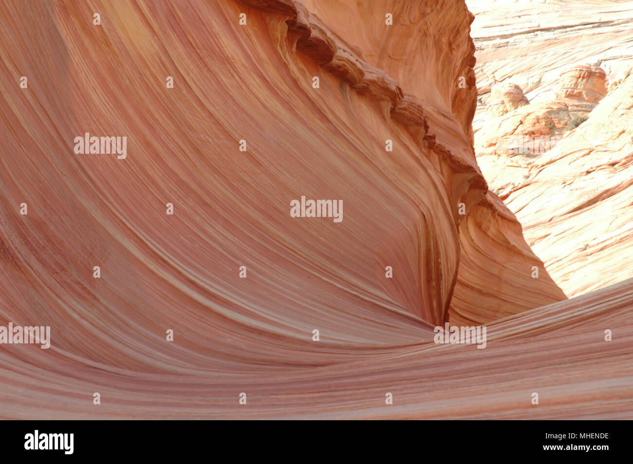 The Wave, a famous petrified sand dune formation, is only accessible ...