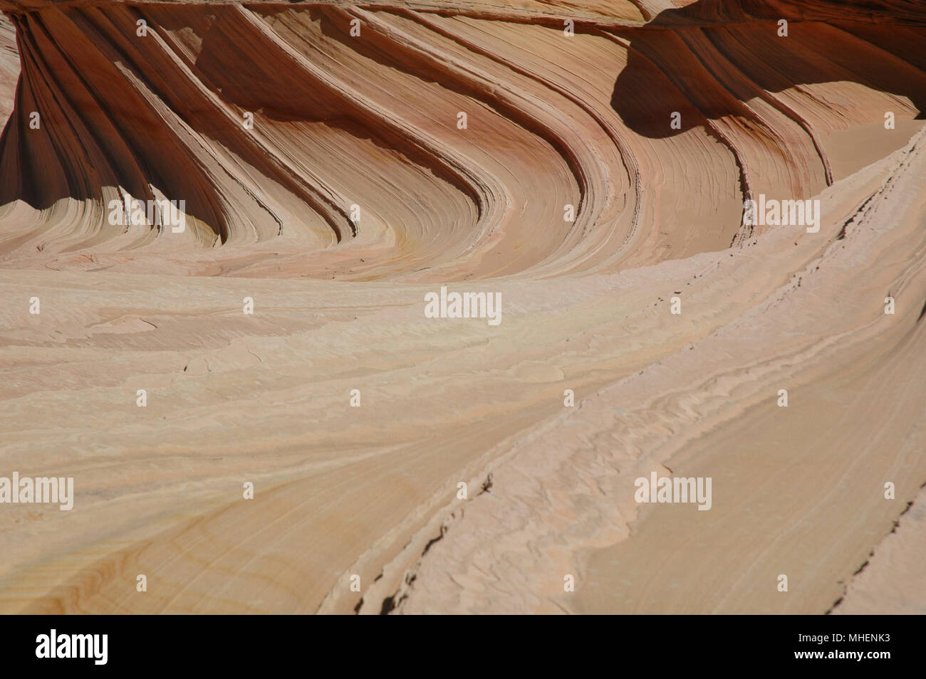 The Wave, a famous petrified sand dune formation, is only accessible ...