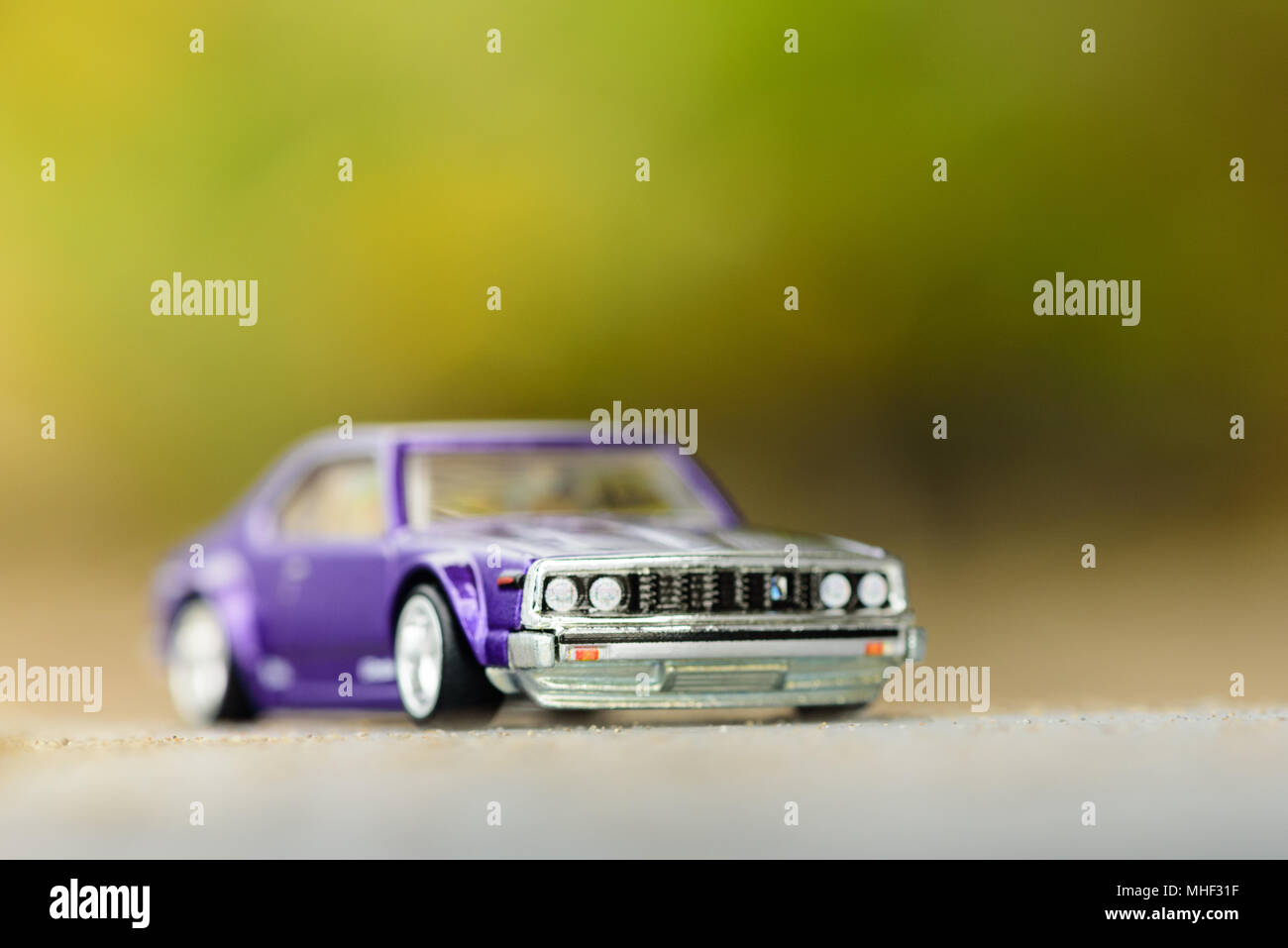 Purple Classic Japanese Car Stock Photo - Alamy