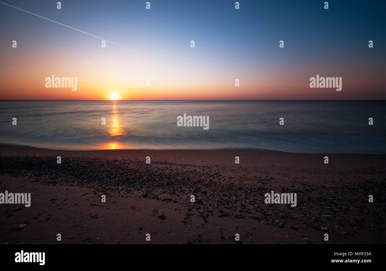 Sea scape scene in the Ocean, beach ocean sunset landscape Stock Photo ...