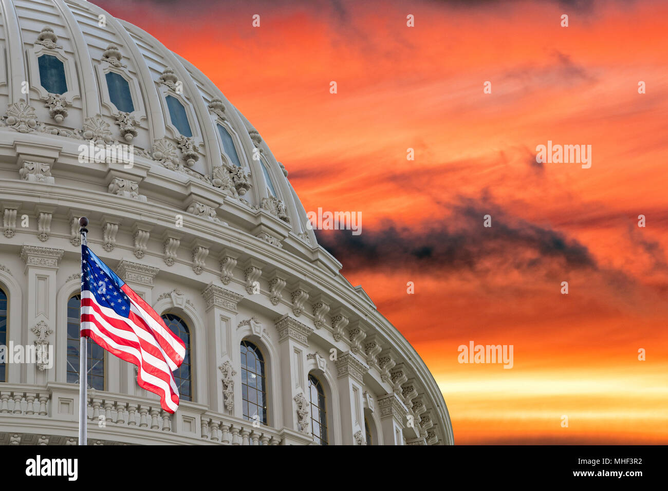 Us capital building sunset hi-res stock photography and images - Alamy