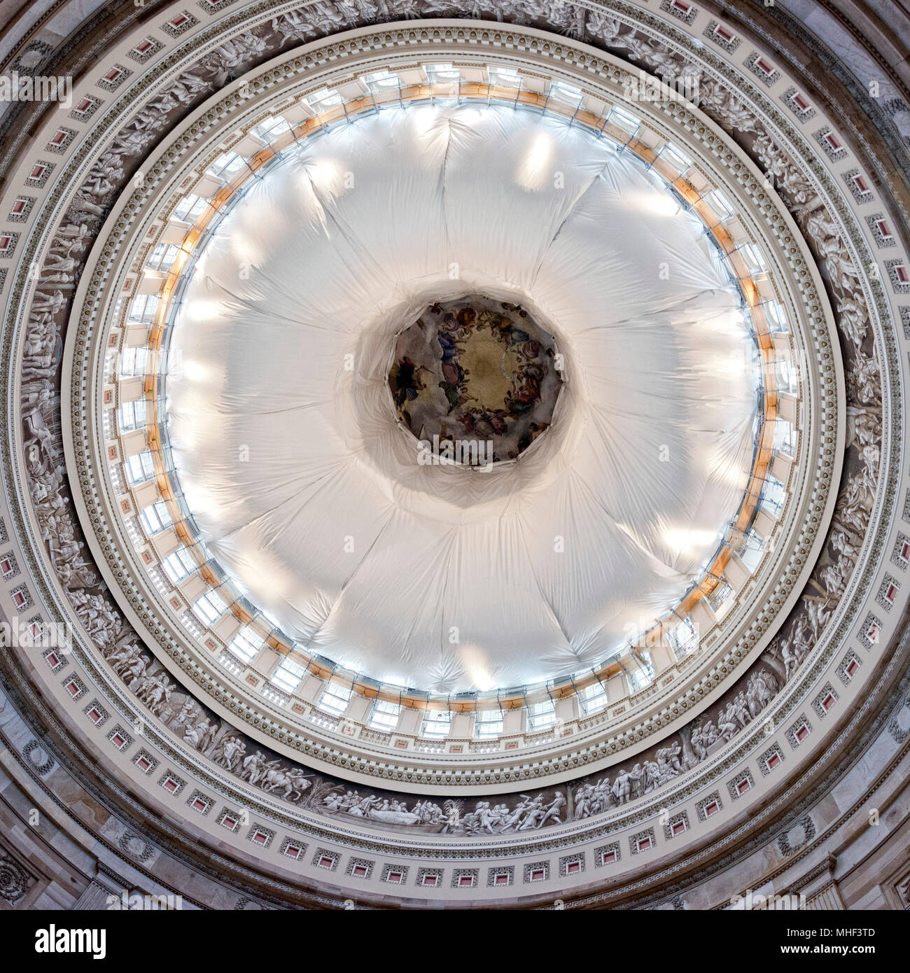 Washington DC internal capitol dome view Stock Photo - Alamy