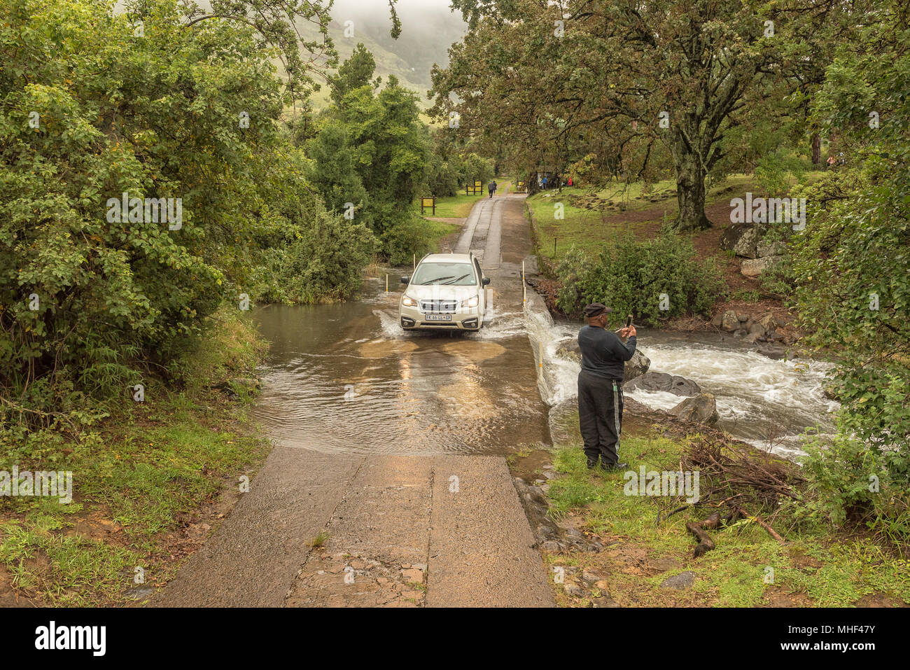 ROYAL NATAL NATIONAL PARK, SOUTH AFRICA - MARCH 17, 2018: A car ...