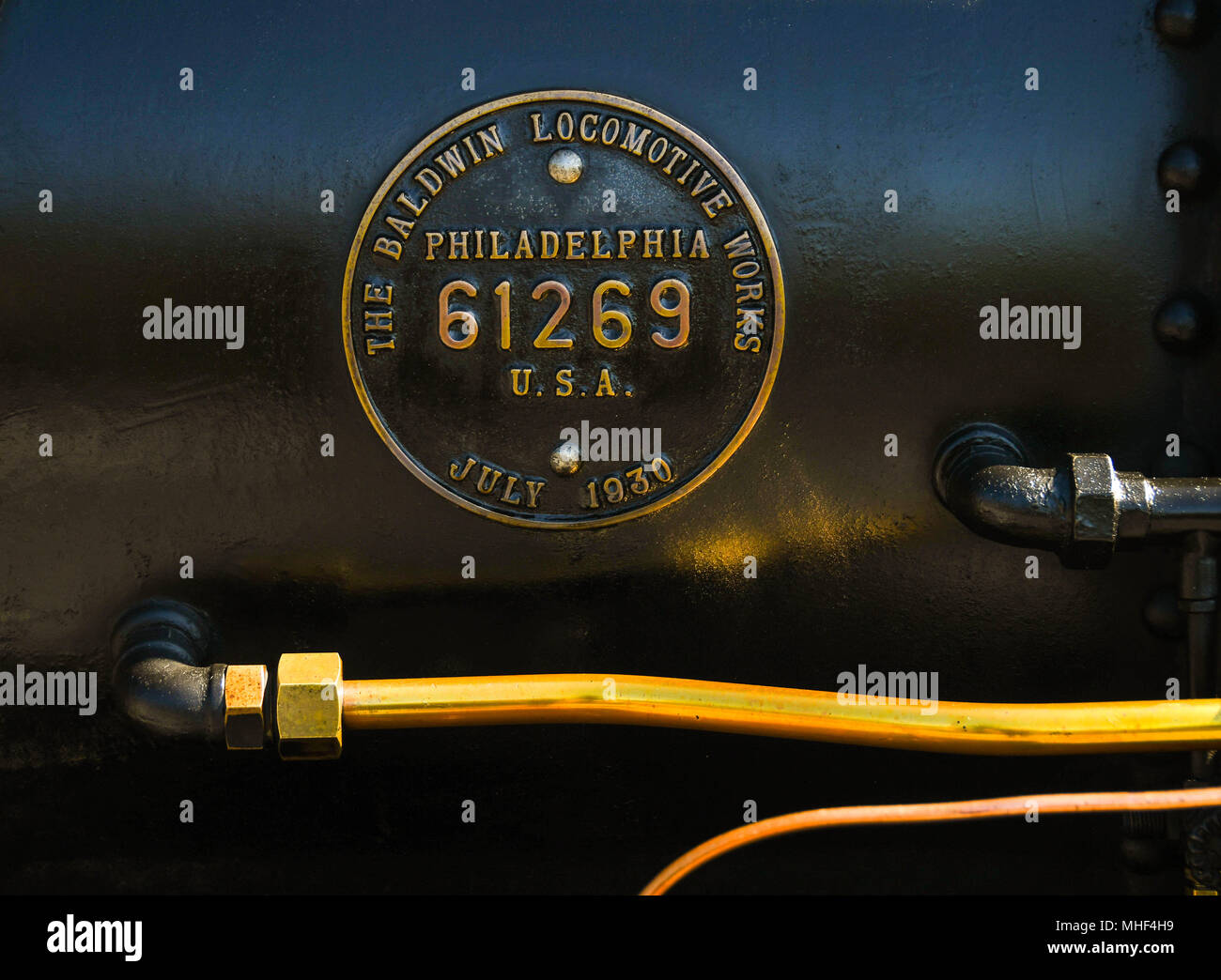 Steam locomotive number plate hi-res stock photography and images - Alamy