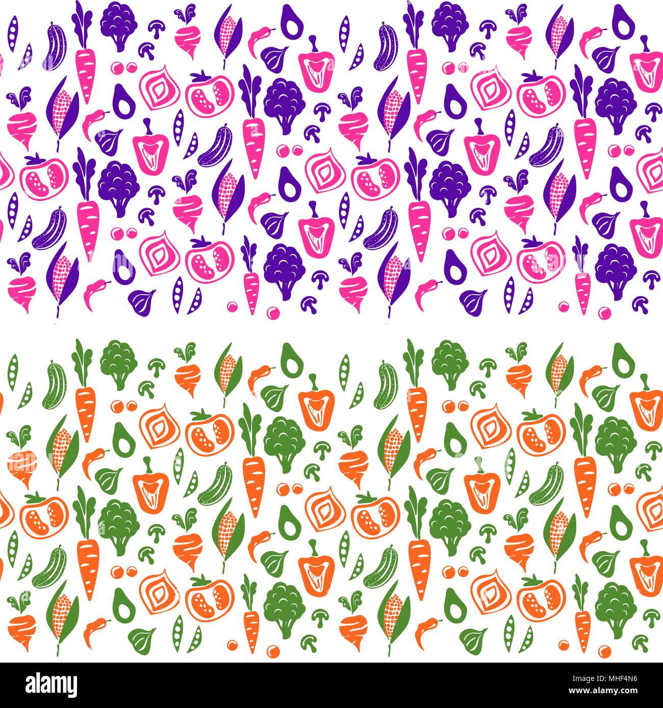 Vegetable border vector background for tins and bottles Stock Vector ...