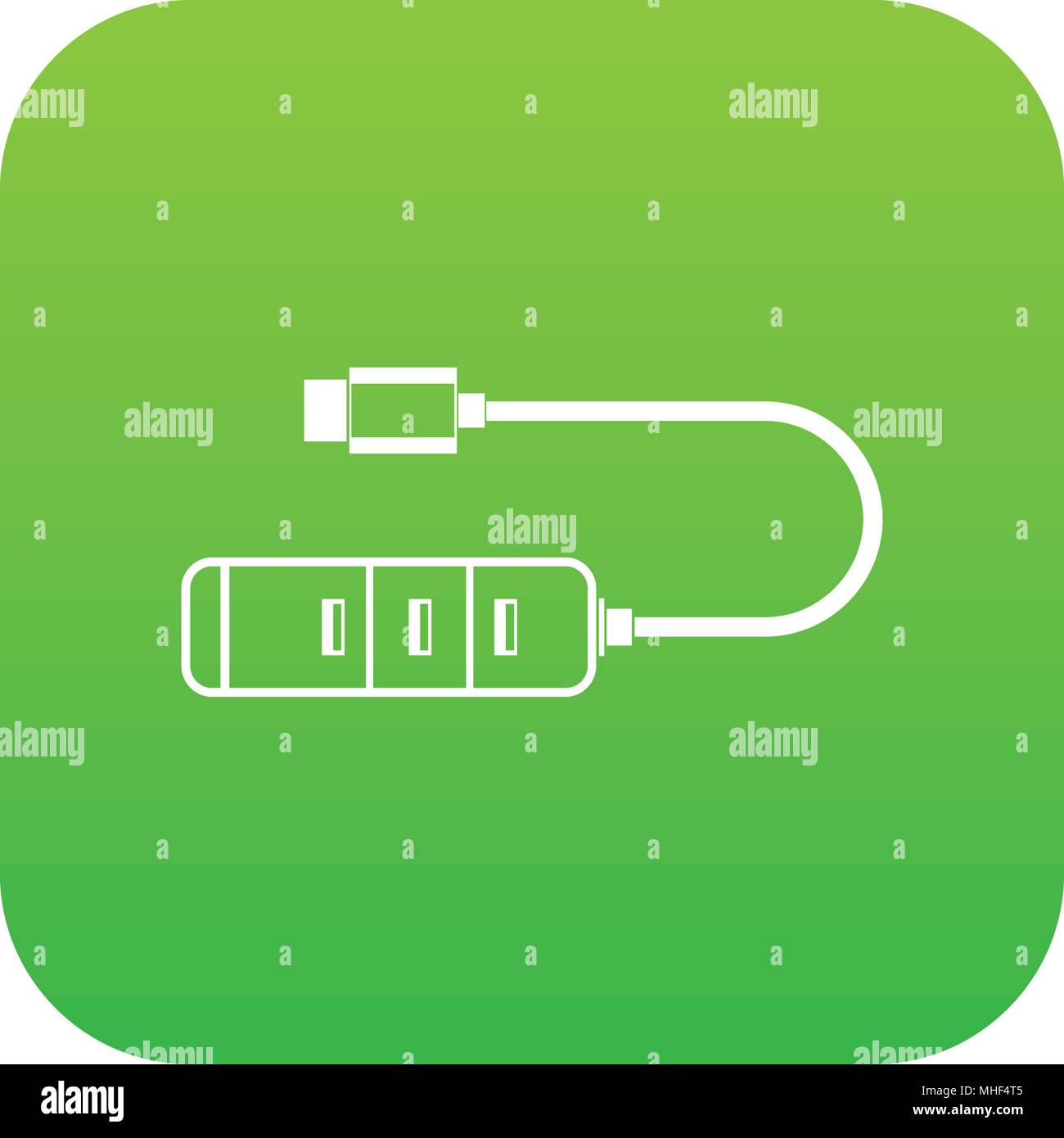 USB adapter connectors icon digital green for any design isolated on ...