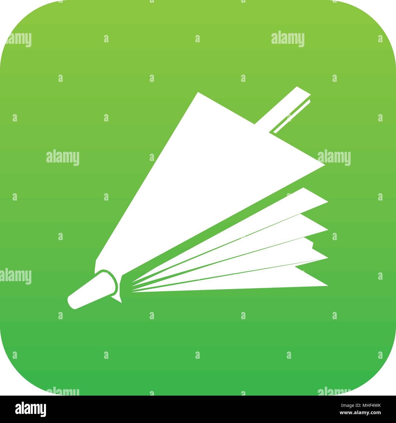 Fire bellows icon green vector isolated on white background Stock ...