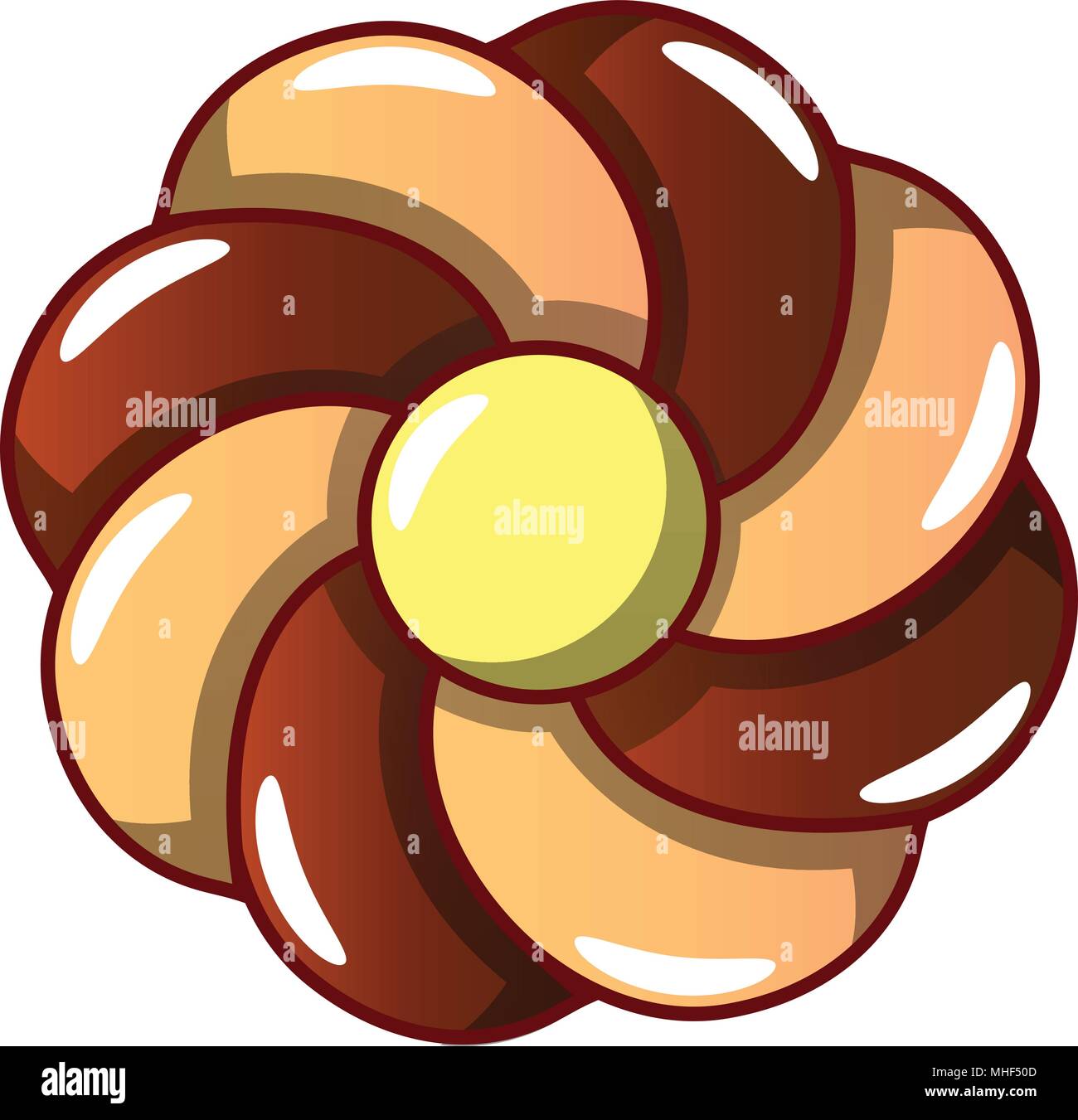 Chocolate biscuit icon. Cartoon illustration of chocolate biscuit ...