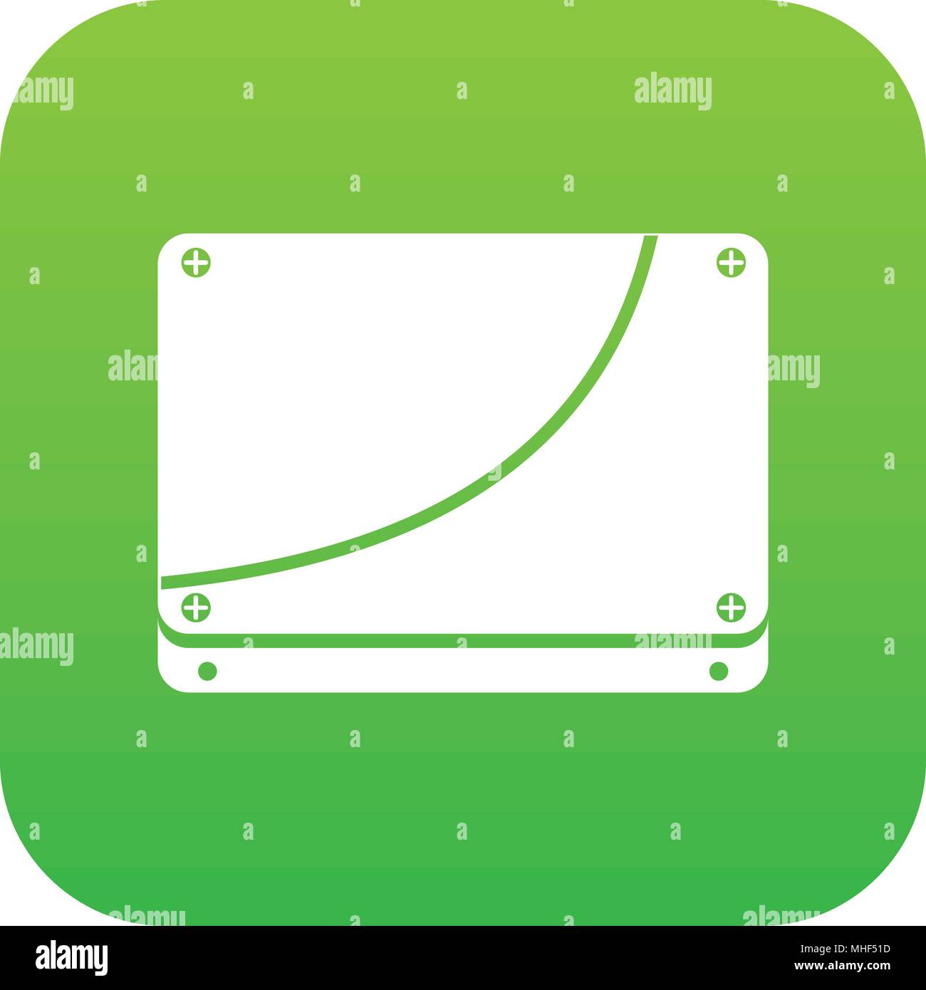 Database icon digital green for any design isolated on white vector ...