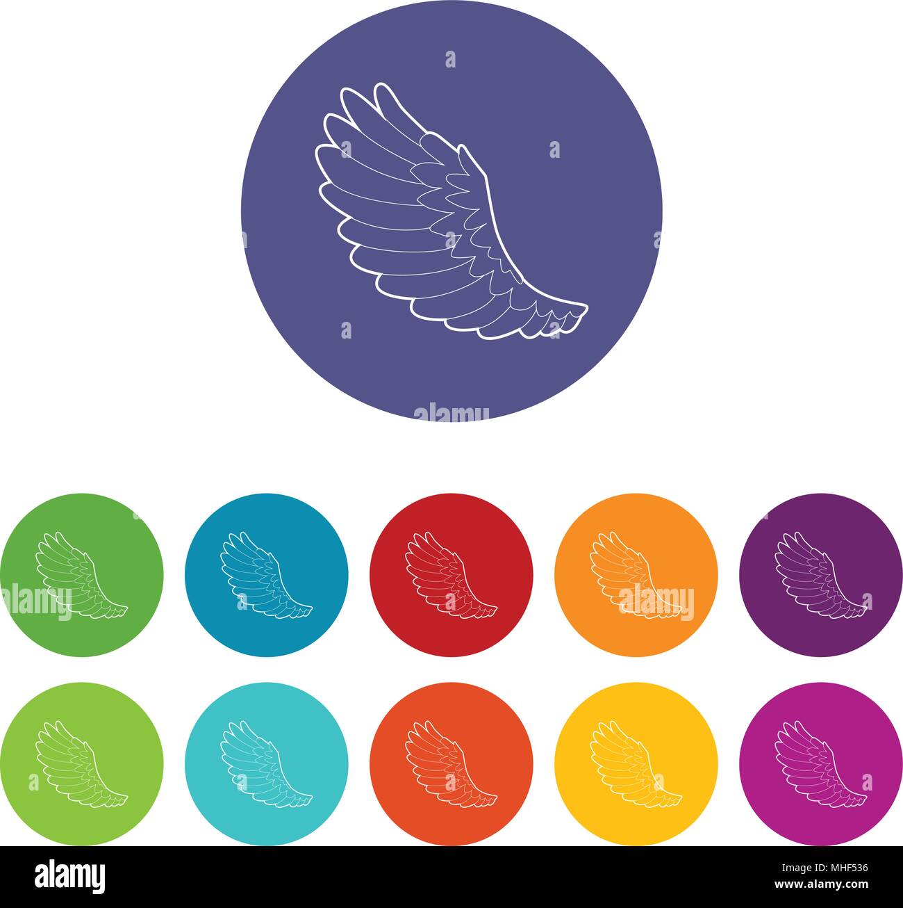 Curve wing icon. Outline illustration of curve wing vector icon for web ...