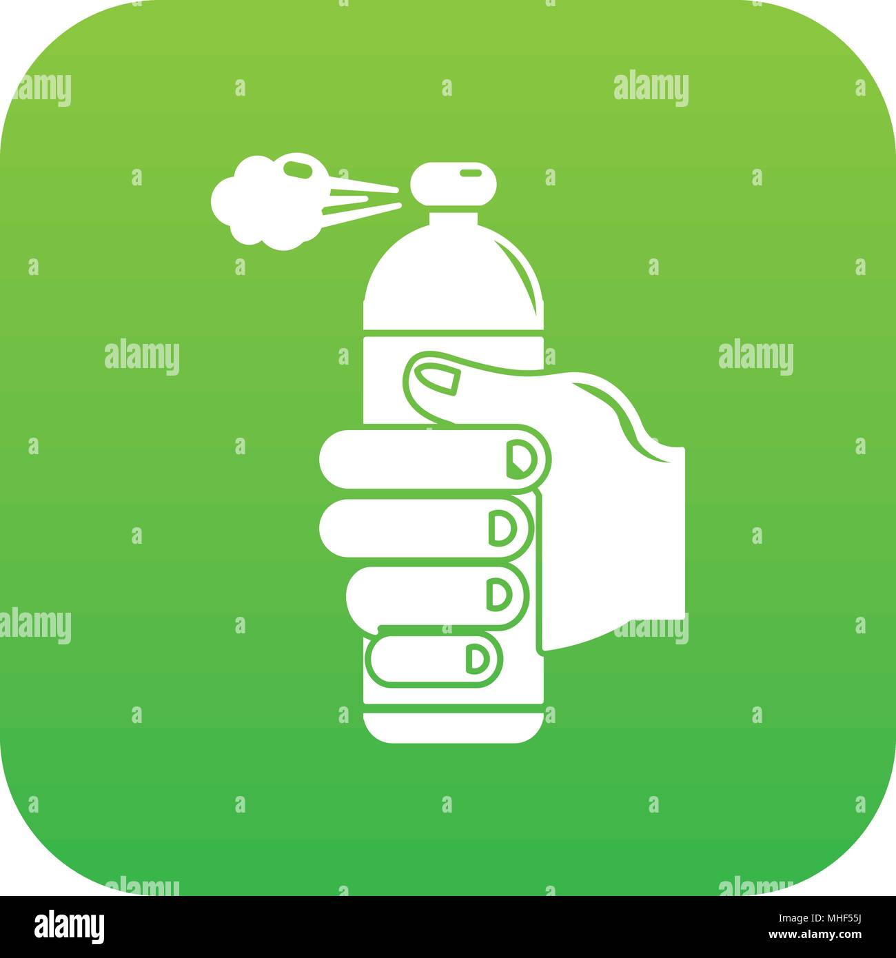 Spray insects icon green vector isolated on white background Stock ...