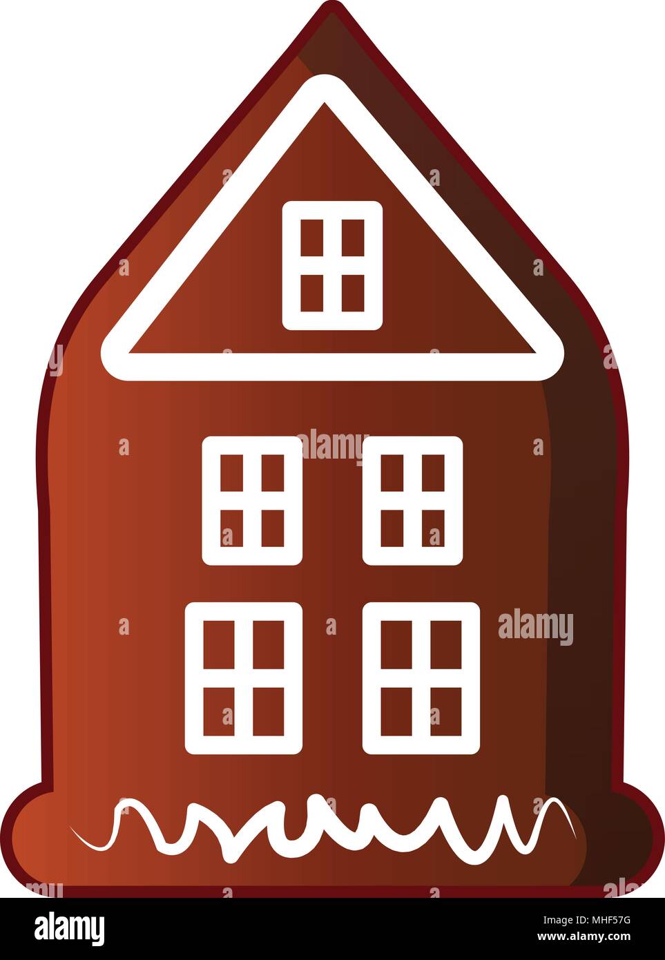House gingerbread icon. Cartoon illustration of house gingerbread ...