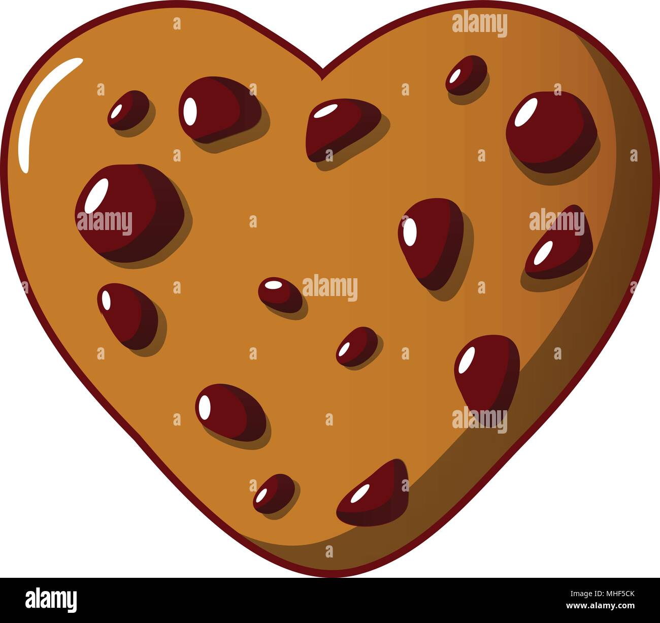 Tasty cookie icon. Cartoon illustration of tasty cookie vector icon for ...